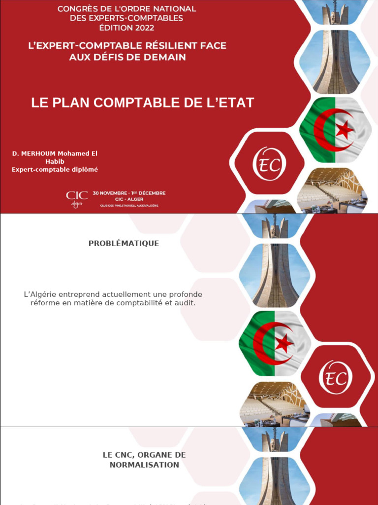 Atelier 4 - Le Plan Comptable de L'etat Congrès MRHOUM | PDF ...