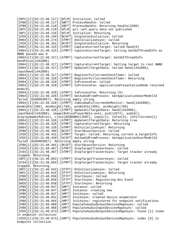 Audio and Window Management Logs | PDF | Computing | Computer Science