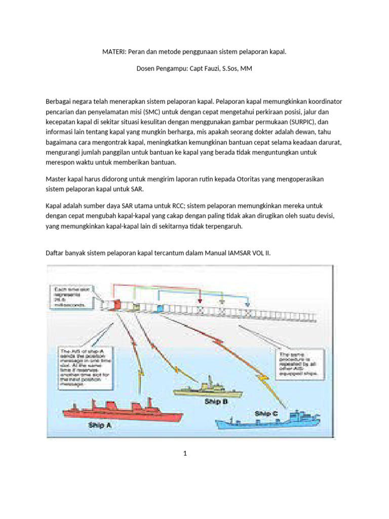 MATERI Ship Reporting System - Docx Terjemahan GBR | PDF