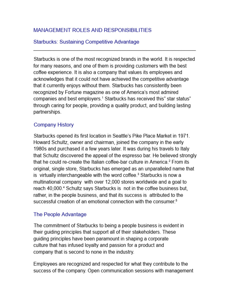 Starbucks Quality Management Insights | PDF | Starbucks | Business