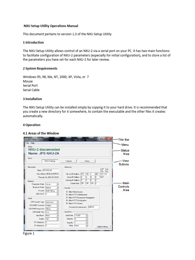 NXU Setup Utility Manual v1.3 | PDF | Window (Computing) | Microsoft ...