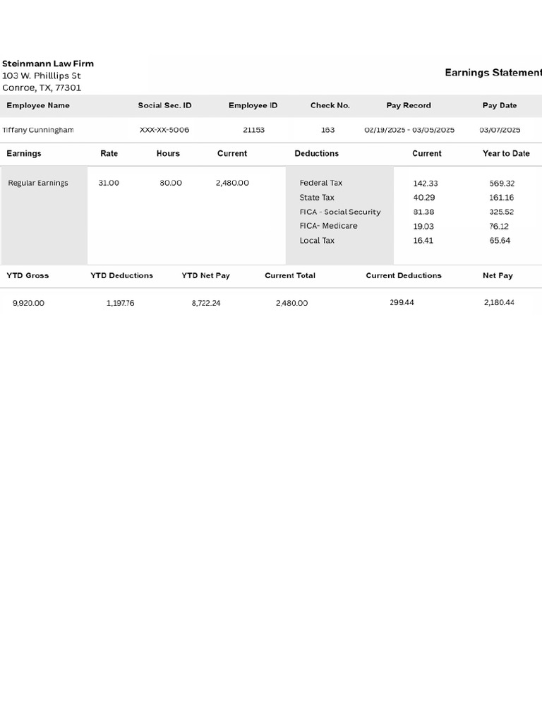 Earnings Statement | PDF