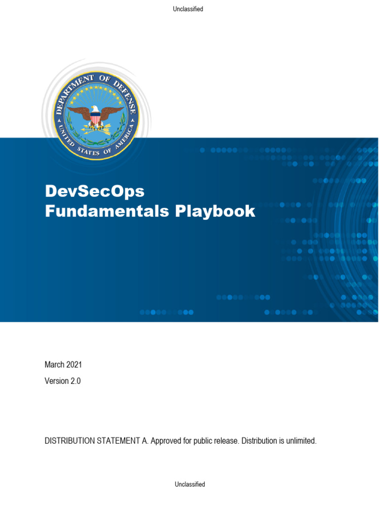 DoD-Enterprise-DevSecOps-2.0-Playbook | PDF | Software Testing ...