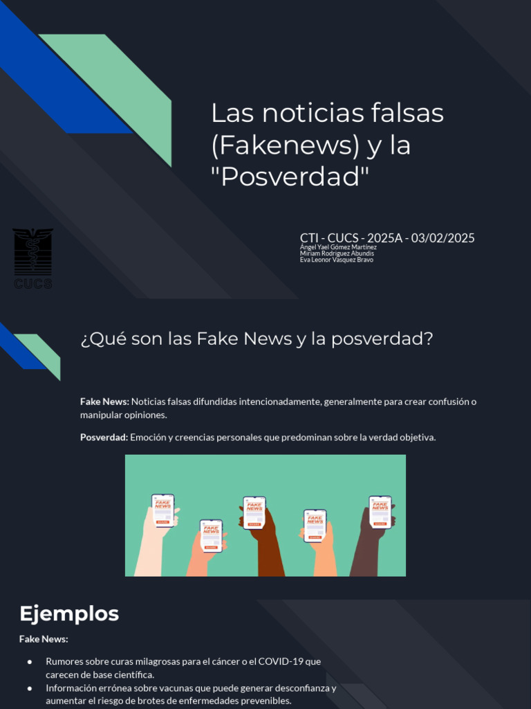 Las Noticias Falsas (Fakenews) y La - Posverdad | PDF | Sicología