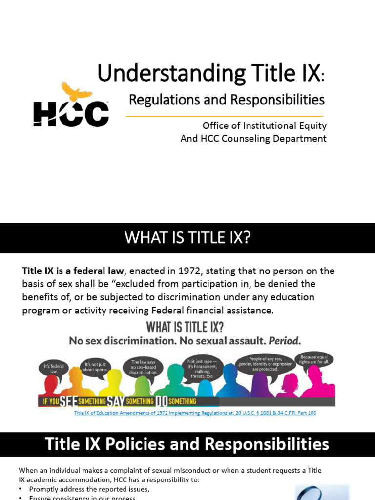 TitleIXNew-Student Orientation-Spring-2020 | PDF | Title Ix | Harassment