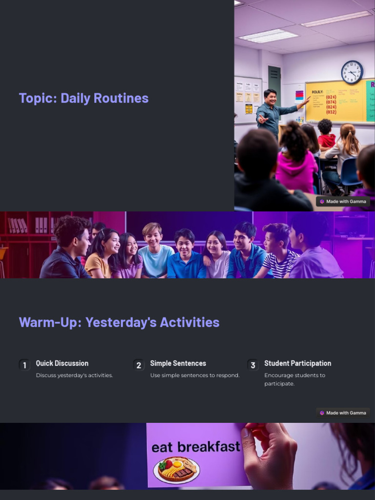 Topic Daily Routines | PDF