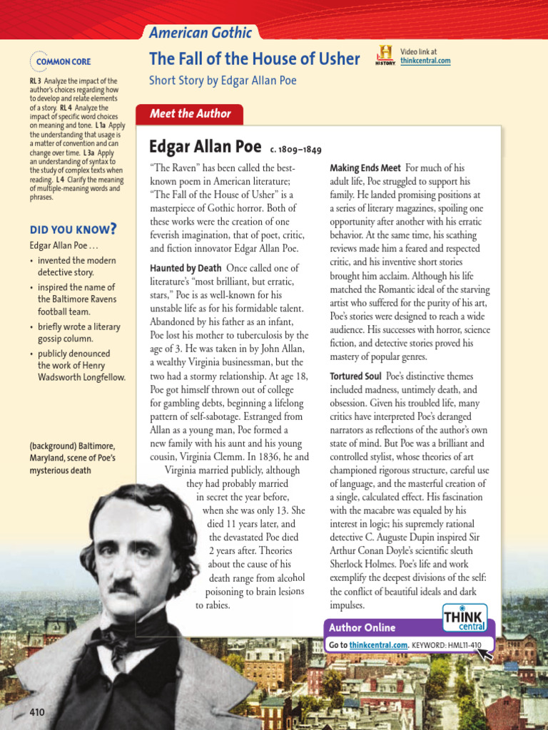 Fall House Usher text | PDF | Edgar Allan Poe