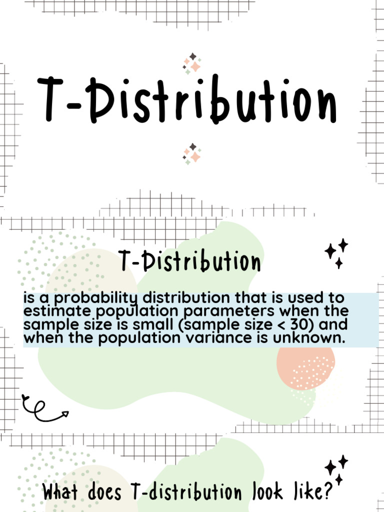 t distribution | PDF | Statistical Analysis | Teaching Mathematics