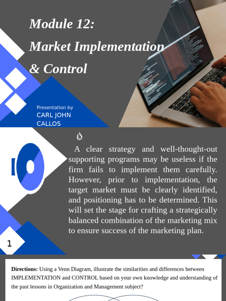 Principles of Marketing Module 12 Implementation and Control | PDF ...
