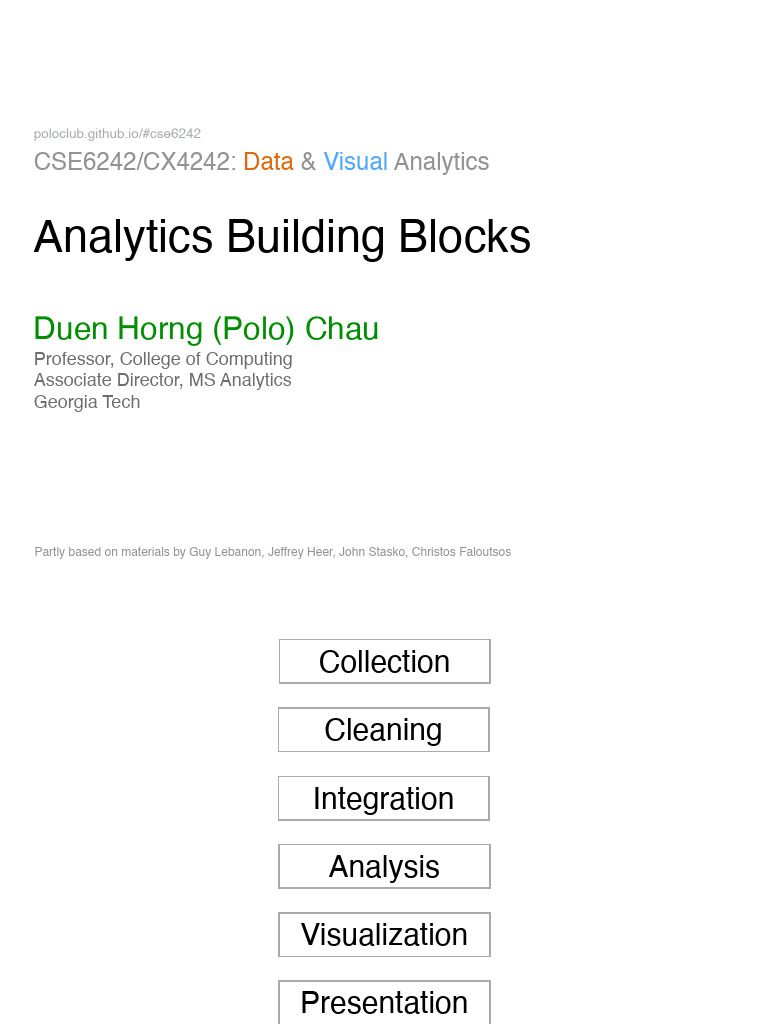 CSE6242 010 AnalyticsBuildingBlocks | PDF | Data | Big Data