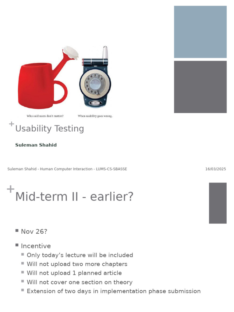 Lecture18 HCI 2020 Online p2 | PDF | Usability | Human–Computer Interaction