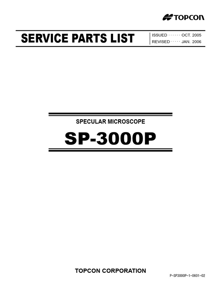 SP-3000P PartsList | PDF