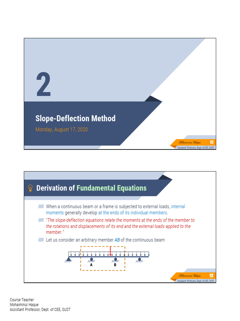 Slope Deflection Method Lecture 2 | PDF | Motion (Physics ...