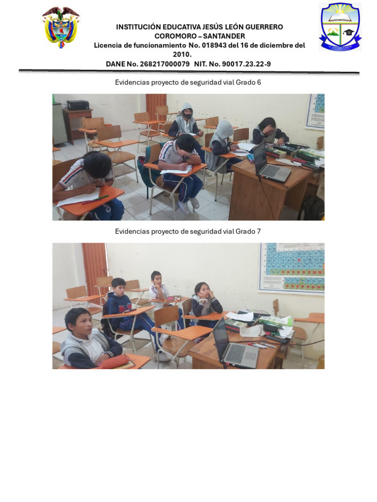 Evidencias Proyecto de Seguridad Vial | PDF