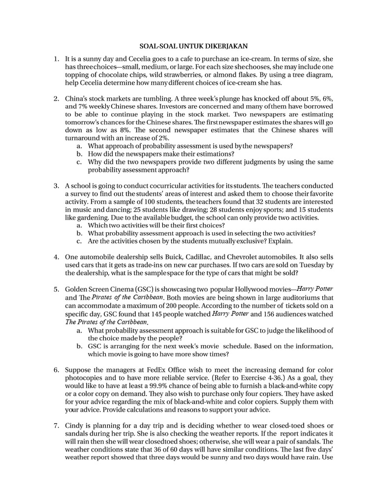 Soal-Soal TM.Probability | PDF