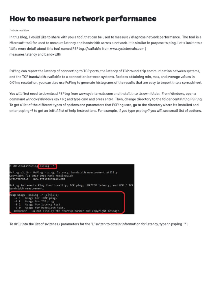 How to measure network performance | PDF