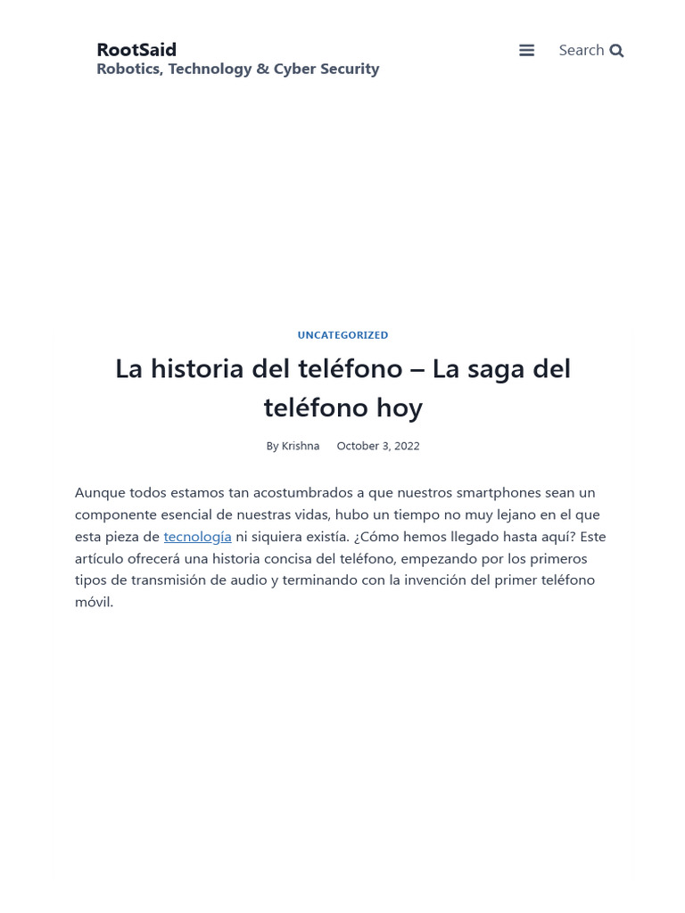 La Historia Del Teléfono - La Saga Del Teléfono | PDF | Teléfono ...