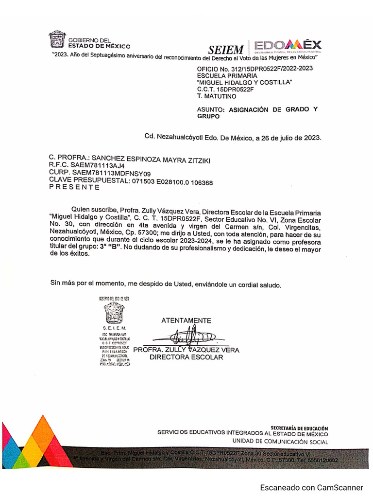 9 - Oficio de Comisión | PDF