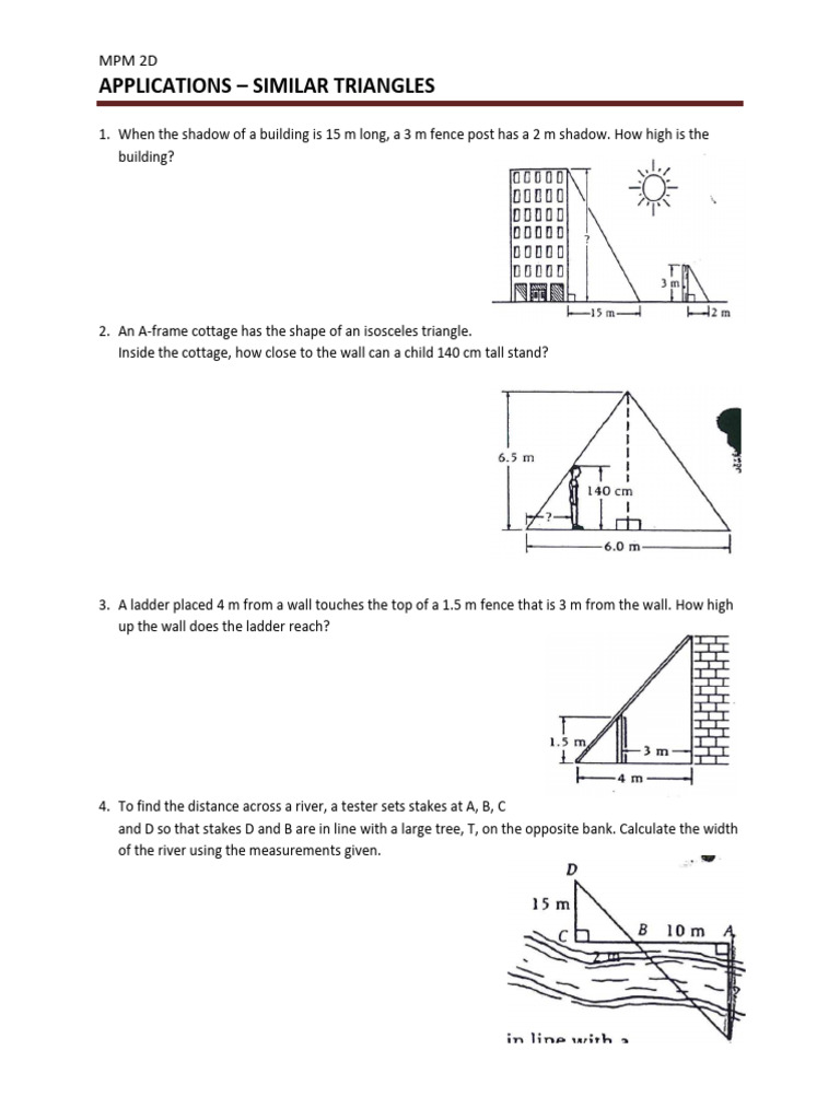 3a Homework - Similar Triangles | PDF
