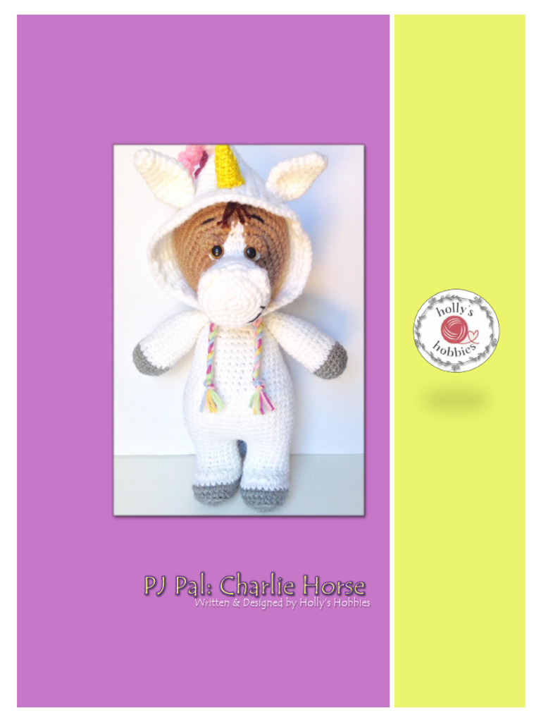 Charlie Horse | PDF | Crochet | Embroidery