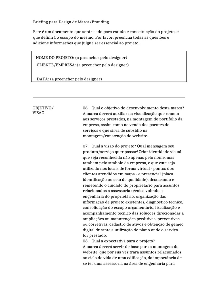 Modelo-de-Briefing-Marca-e-Identidade-Visual-PredialTwin Preenchido | PDF | Marca | Custo