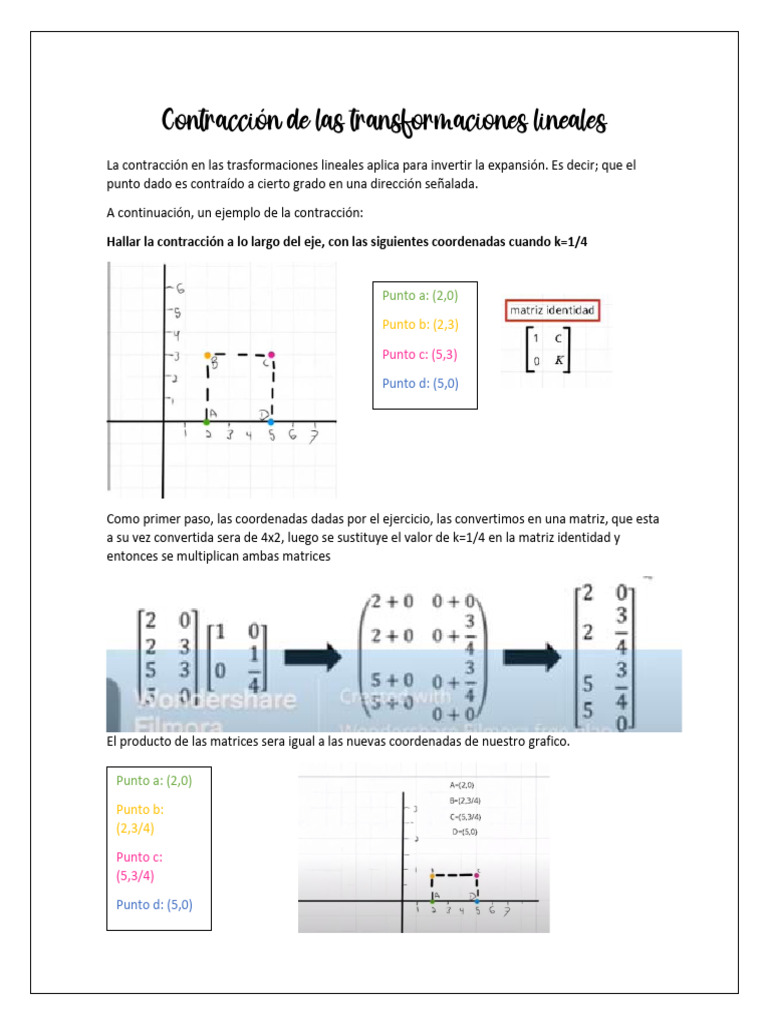 Contracción de Las Transformaciones Lineales | PDF