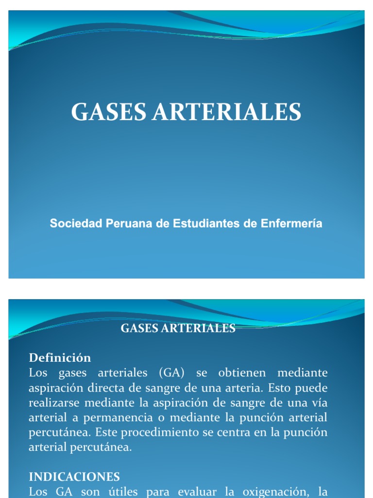Analisis de Gases Arteriales. | PDF
