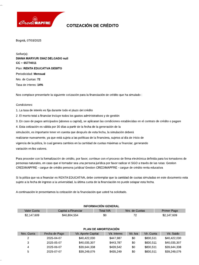 Simulación Mapfre 4 Millones | PDF