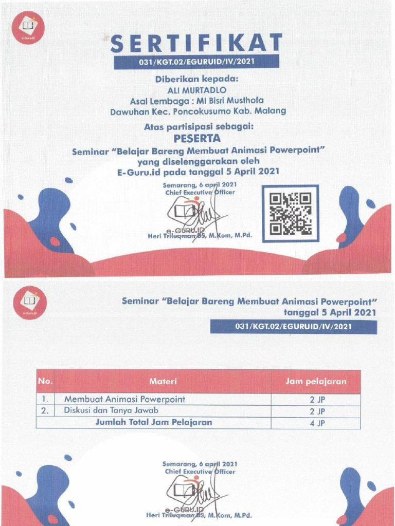 bimtek animasi | PDF