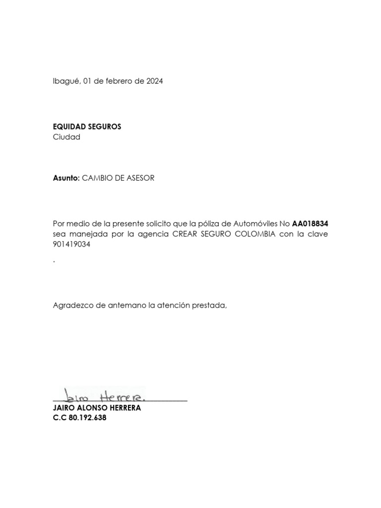 Cambio de Asesor | PDF