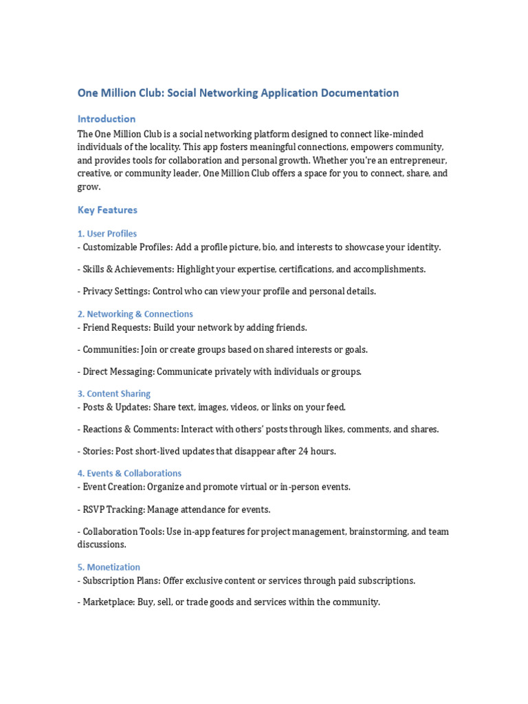 One Million Club App Overview | PDF | Mobile App | Cloud Computing