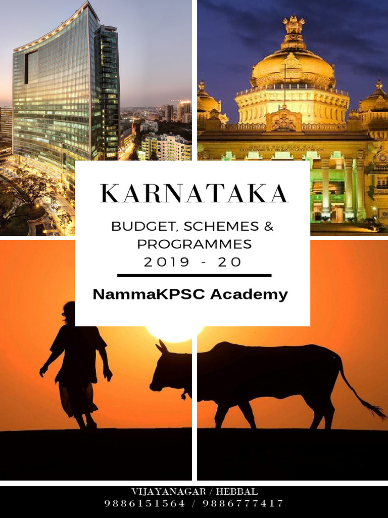 Karnataka Budget, Schemes & Programmes 2019-20 NammaKPSC | PDF ...
