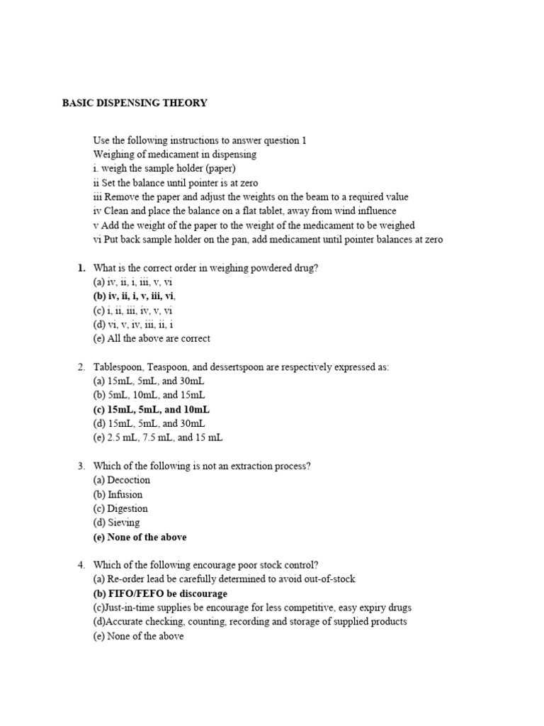 NPCE 2018 - Basic Dispensing Theory | PDF | Tablet (Pharmacy ...