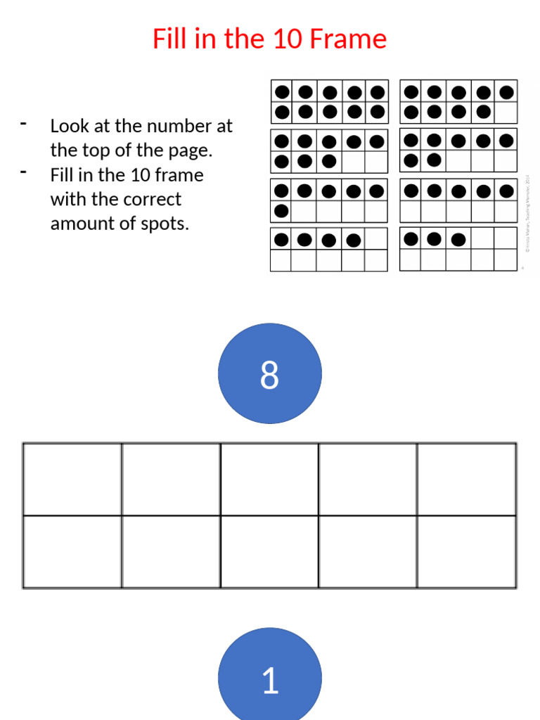 Fill in the 10 Frame Activity | PDF