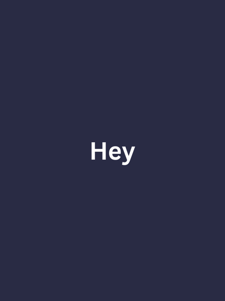Hey | PDF