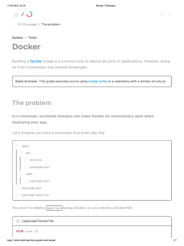 Docker _ Turborepo | PDF | Computing | Software Development