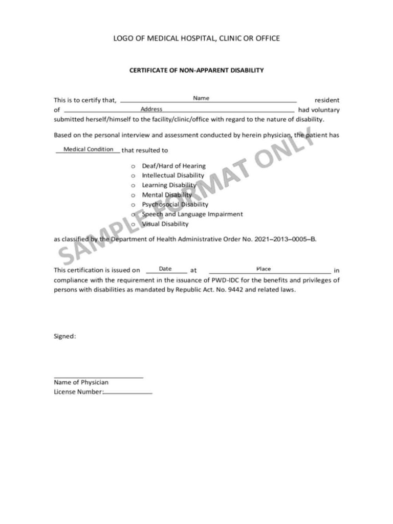 PWD Form | PDF
