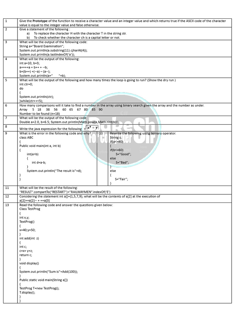 Java Code Output and Error Analysis | PDF | Integer (Computer Science) | String (Computer Science)