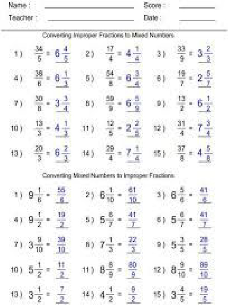 5th grade math answer key | PDF