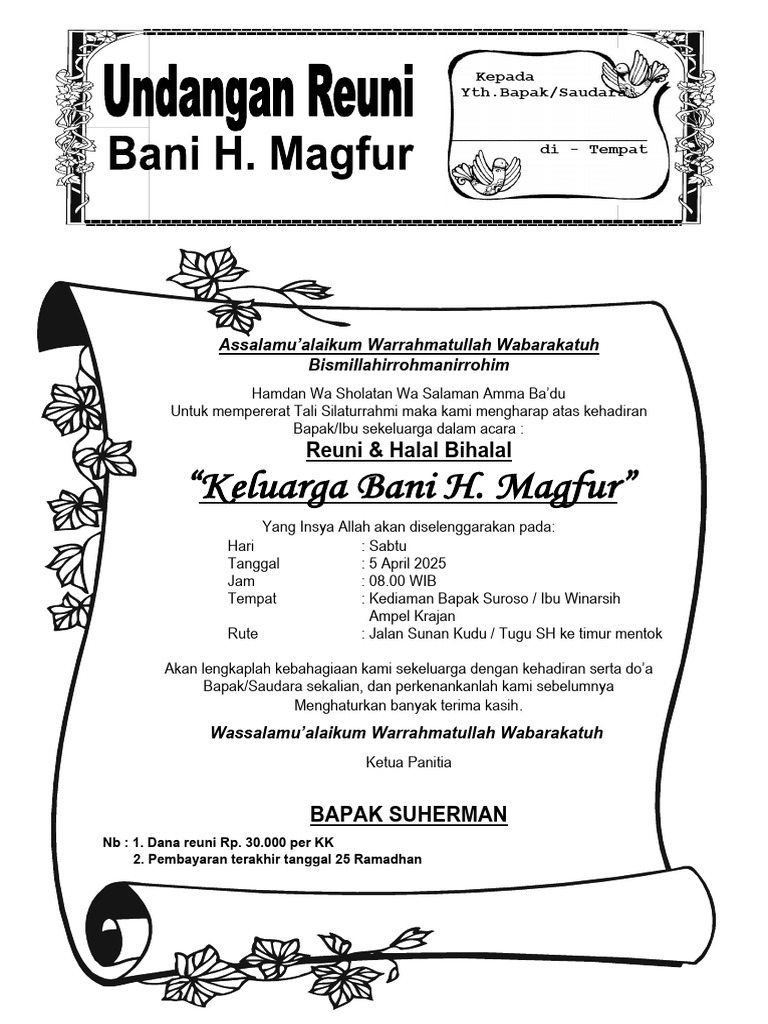 Undangan Reuni | PDF