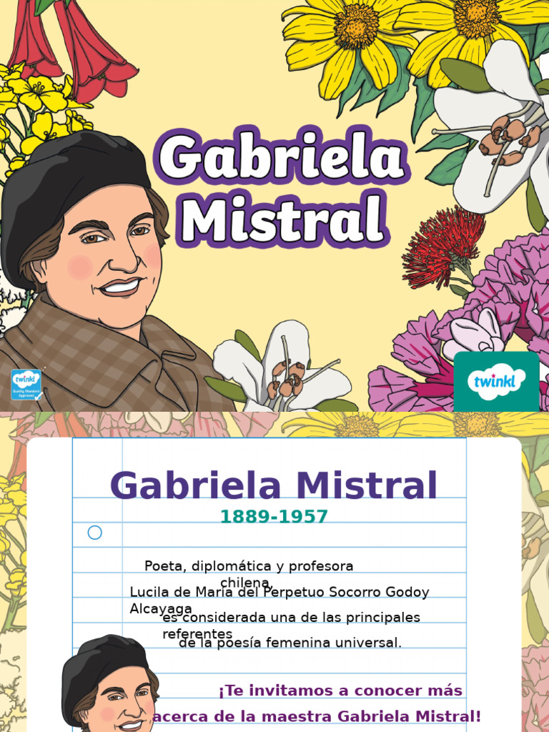 Powerpoint Gabriela Mistral - Ver | PDF