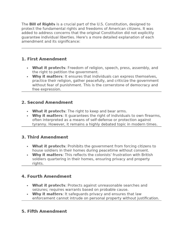 bill of rights | PDF | United States Bill Of Rights | Eighth Amendment ...