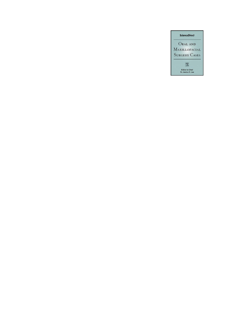 Inverted L Osteotomy via Intraoral Access | PDF | Oral And ...
