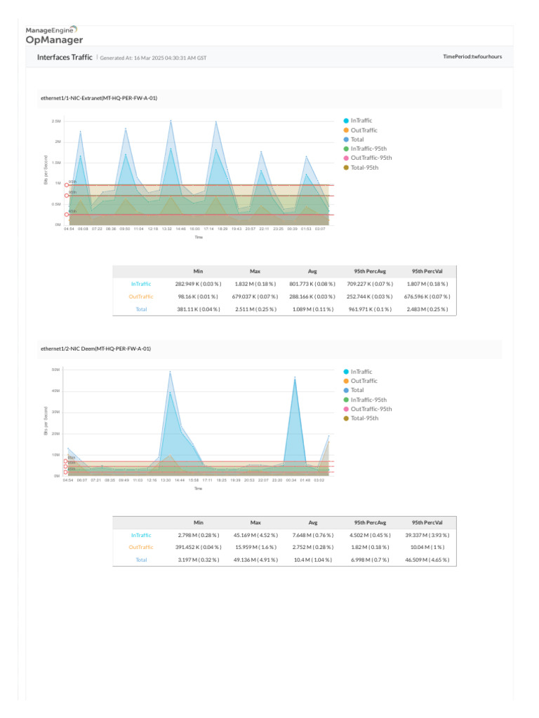 Interface Traffic Analysis Report | PDF