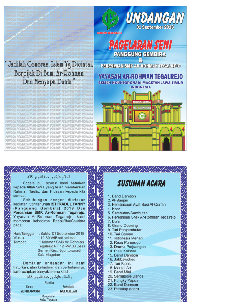 UNDANGAN VIP 2018 | PDF