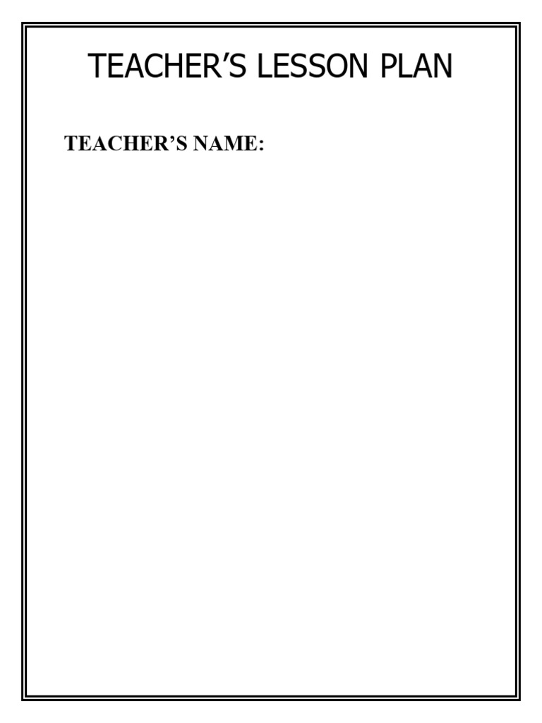 Business Studies Lesson Plan for Form 1 | PDF | Teachers | Concept