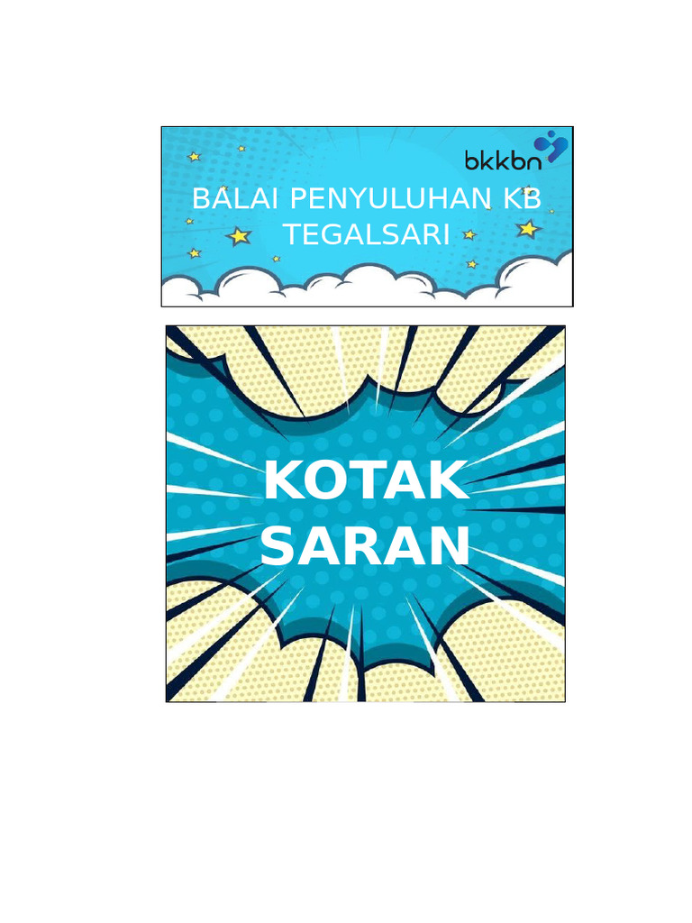 STIKER KOTAK SARAN | PDF