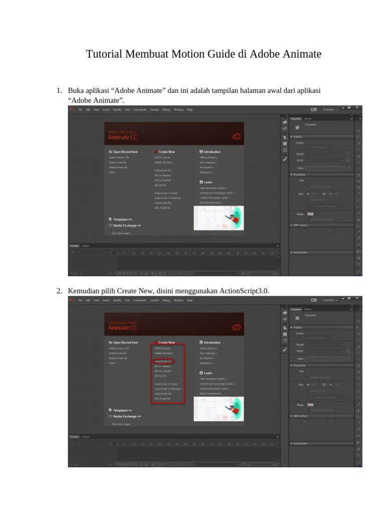 Tutorial Membuat Motion Guide Di Adobe A | PDF
