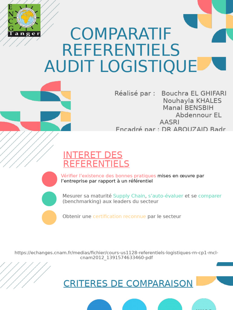 Comparatif Referentiels Audit Logistique | PDF | Secteurs du service ...