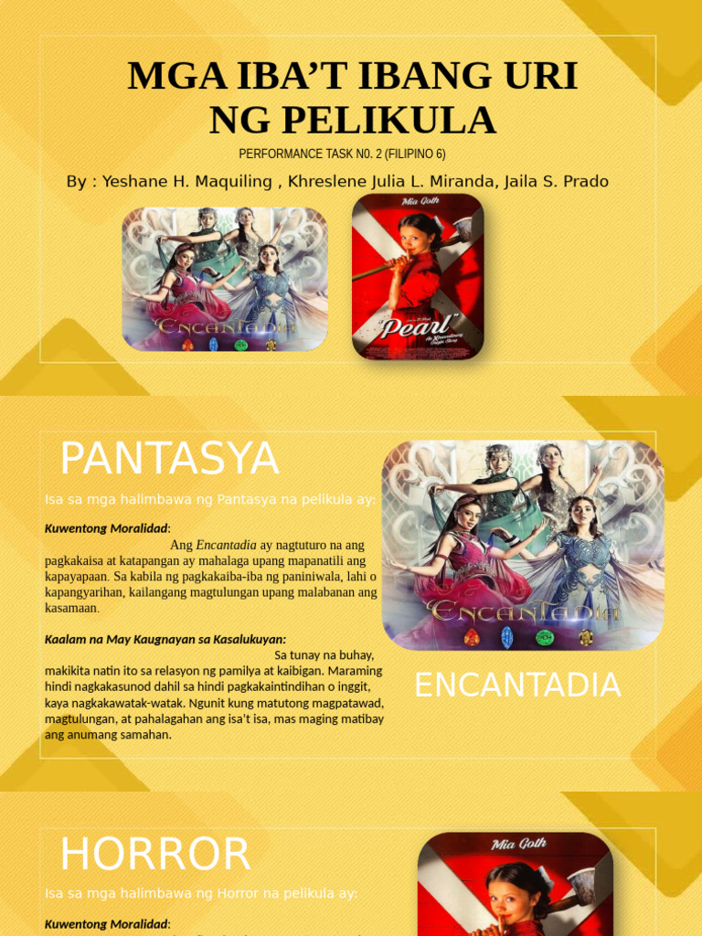 MGA IBA’T IBANG URI NG PELIKULA-g6 | PDF